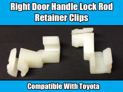 2x Clips For Toyota Lexus Right Door Handle Lock Rod Retainer White ...