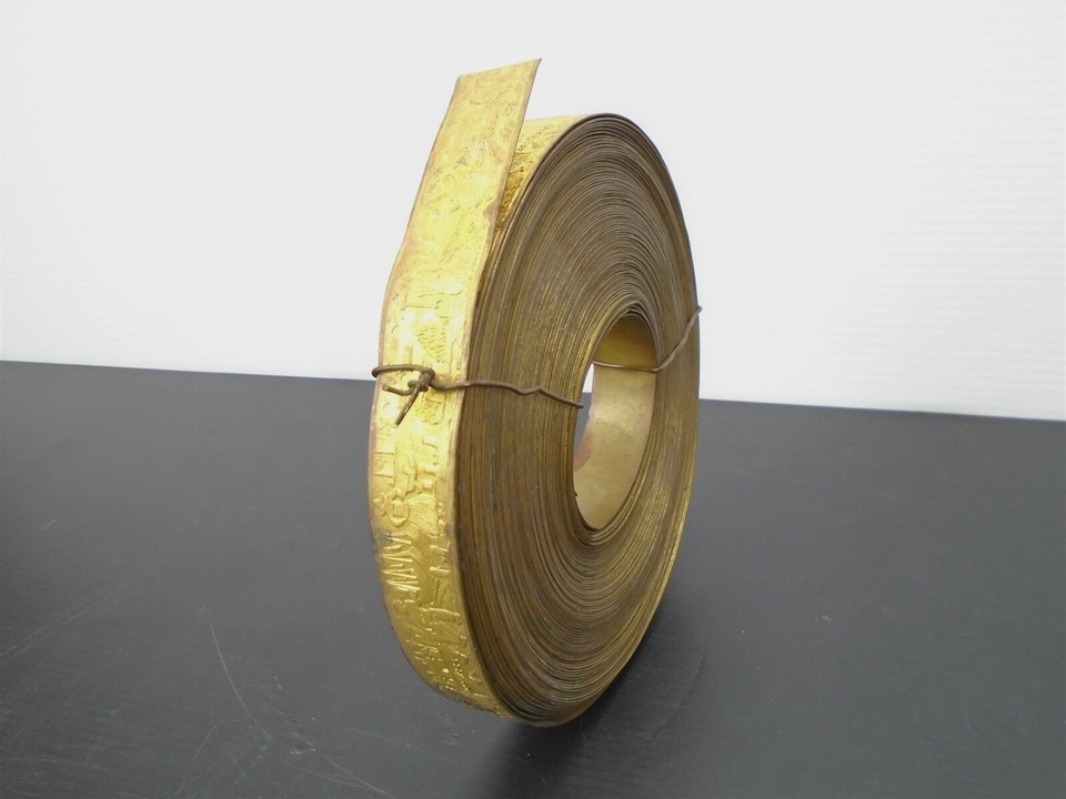 EMBOSSED - Brass Filigree - LAMP BANDING 24" x 1" - SHIPS - WIND MILLS ...