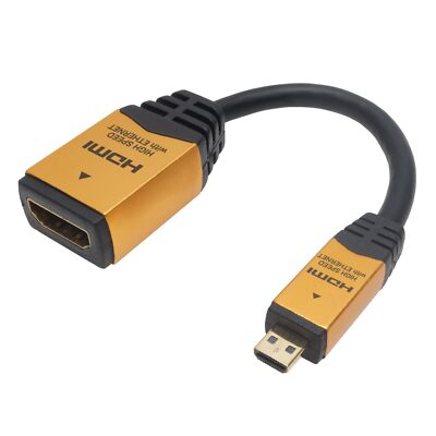 HORIC HDMI Conversion adapter 7cm HDMI Female to HDMI Micro Male ‎HDM07 ...