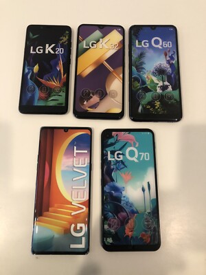 Lot of 5 LG, Modern Dummy Non-working Cell Phones Smartphones Display ...