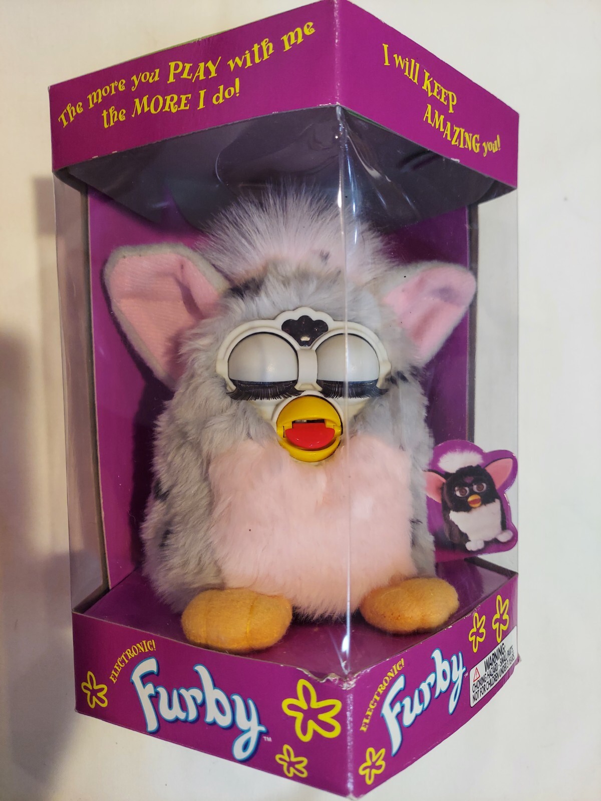 Furby 1998 ORIGINAL 1st Gen grey/pink 70-800 NEW in Box RARE SNG ...