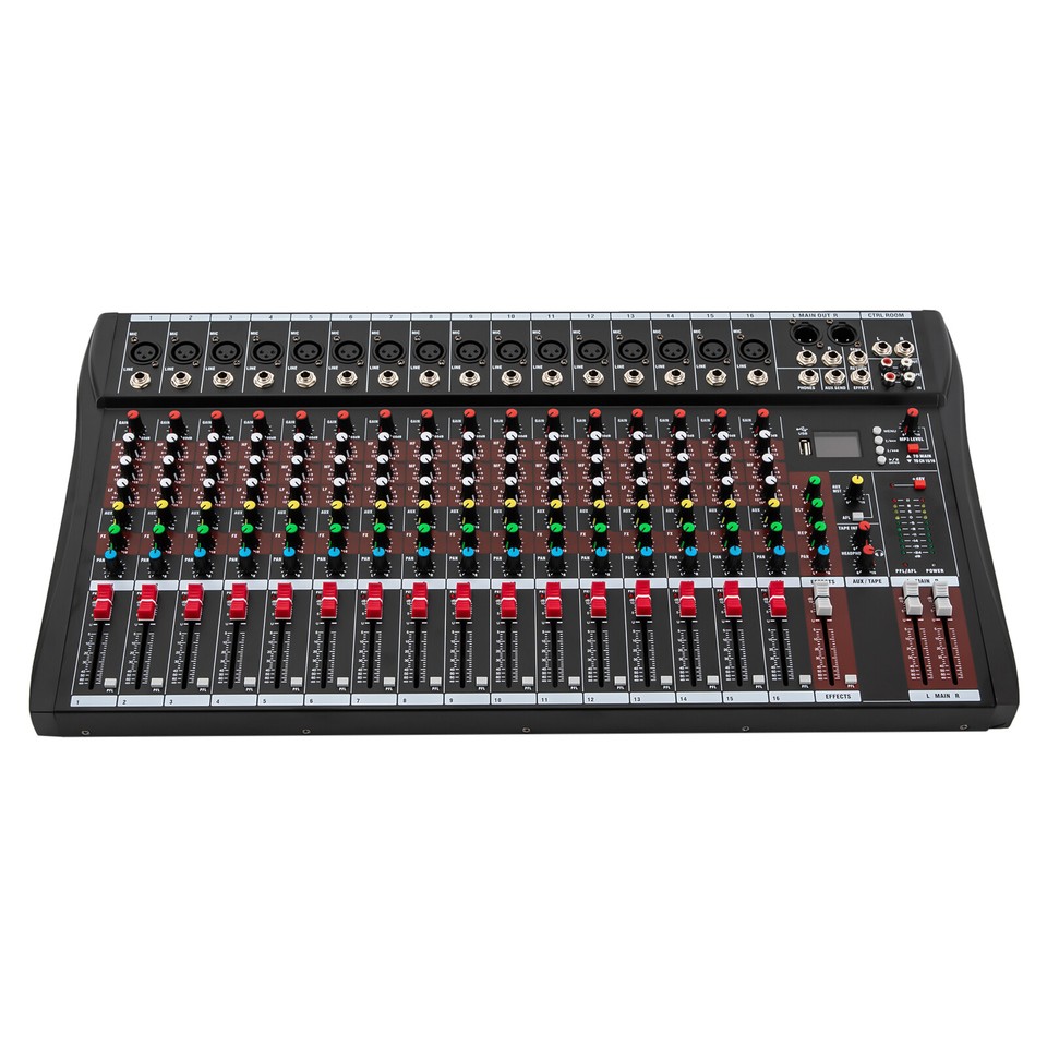 16 Channels Studio Audio Mixer Bluetooth USB Digital Sound Mixing ...