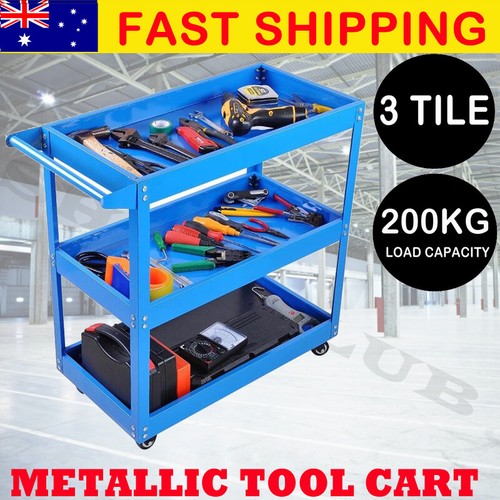 Heavy Duty Tool Cart 3 Tier Mechanic Trolley Handyman 200KG Warehouse ...