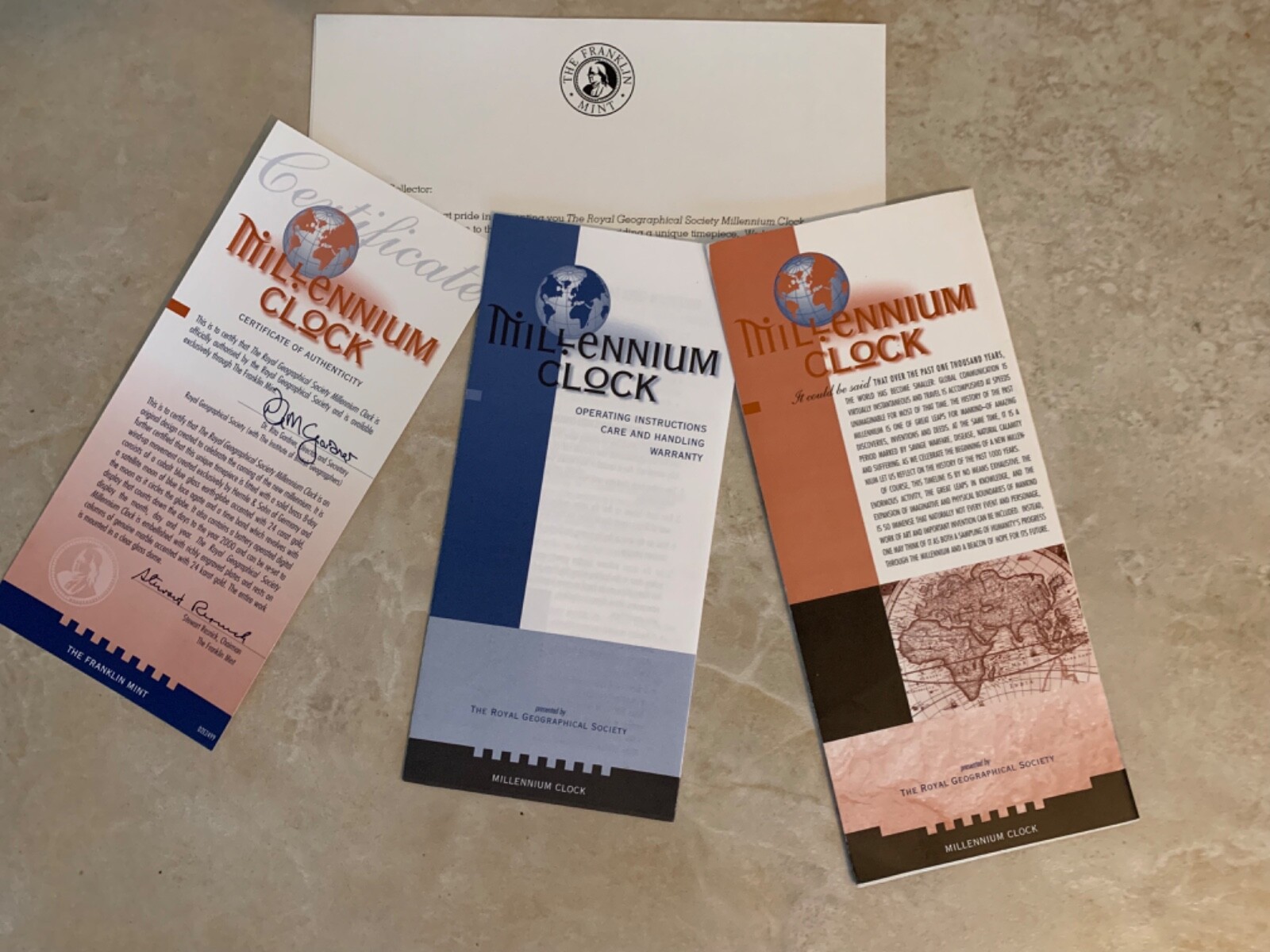 Franklin Mint Royal Geographic Society Millenium Clock | eBay