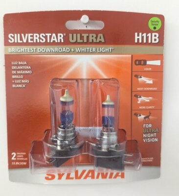 SYLVANIA H11B SilverStar Ultra Halogen Headlight Bulb H11BSU.BP2 | eBay