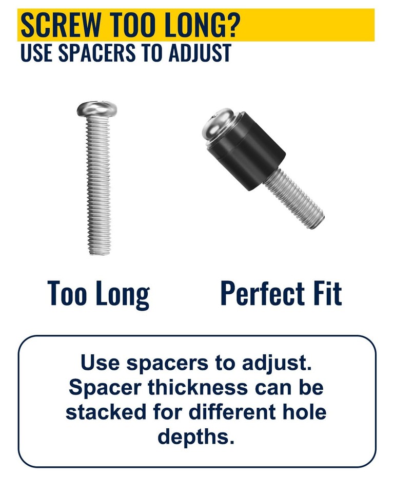 M8 Screws for Samsung TV – Extra Long Bolts Adjustable M8, Silver | eBay