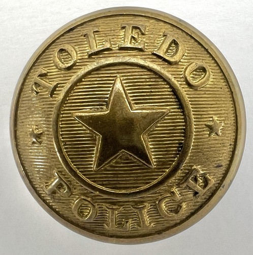 Toledo Ohio Police Brass Uniform Button OH U.S. Police Button 5 Point ...