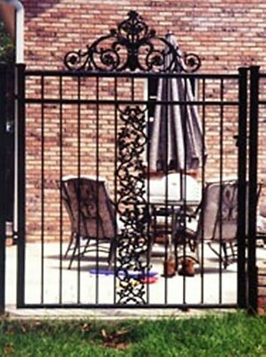 Ornamental Steel Iron Garden Walk Entry Gate 4 Ft WD Security Yard ...