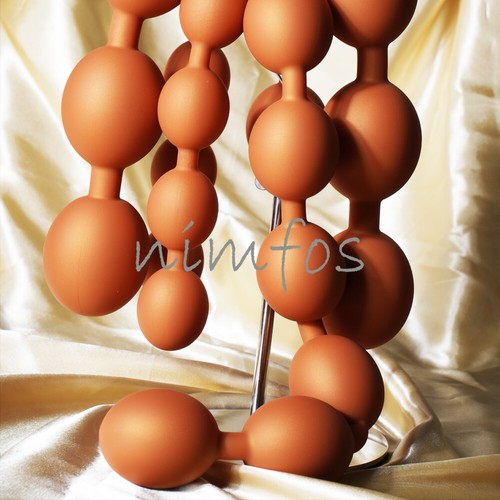 3-10cm Huge Anal Beads Plug Gay Butt Plug Liquid Silicone Soft Anal ...