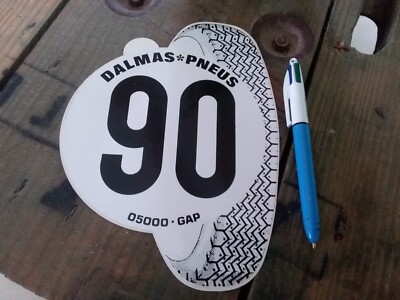 Grand autocollant vintage 90 Dalmas Pneus 05 Gap | eBay