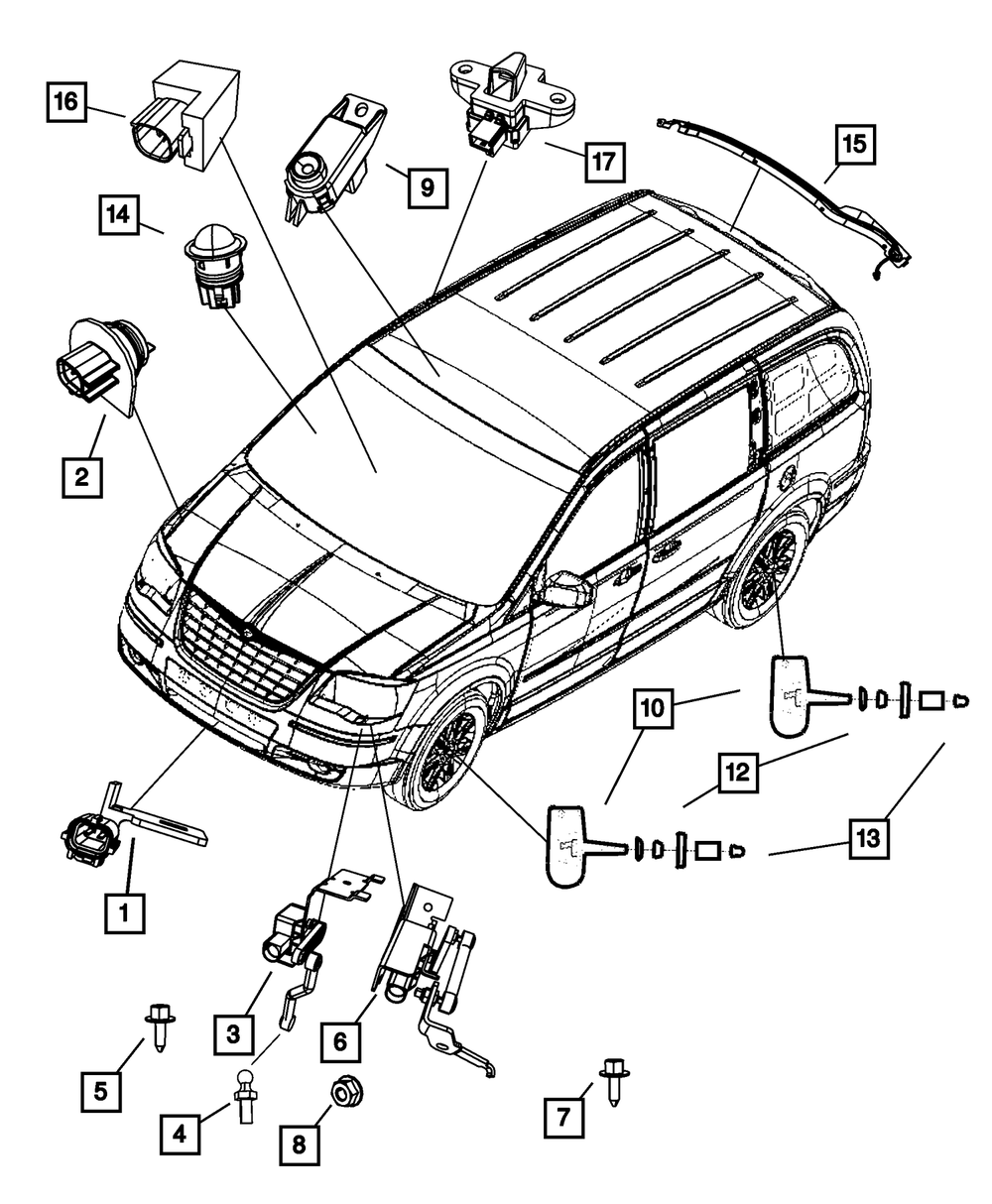 Genuine Mopar Washer Fluid Level Sensor 5152029AB | eBay