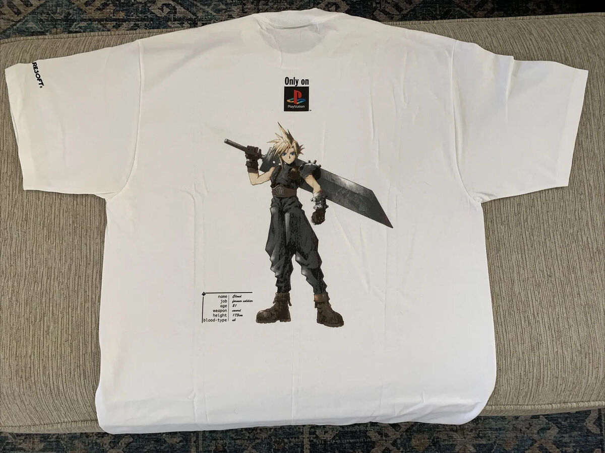 NEW OFFICIAL FF7 FINAL FANTASY VII 7 T-Shirt Promo NEW OFFICIAL FF7 FINAL FANTASY VII 7 T-Shirt Promo