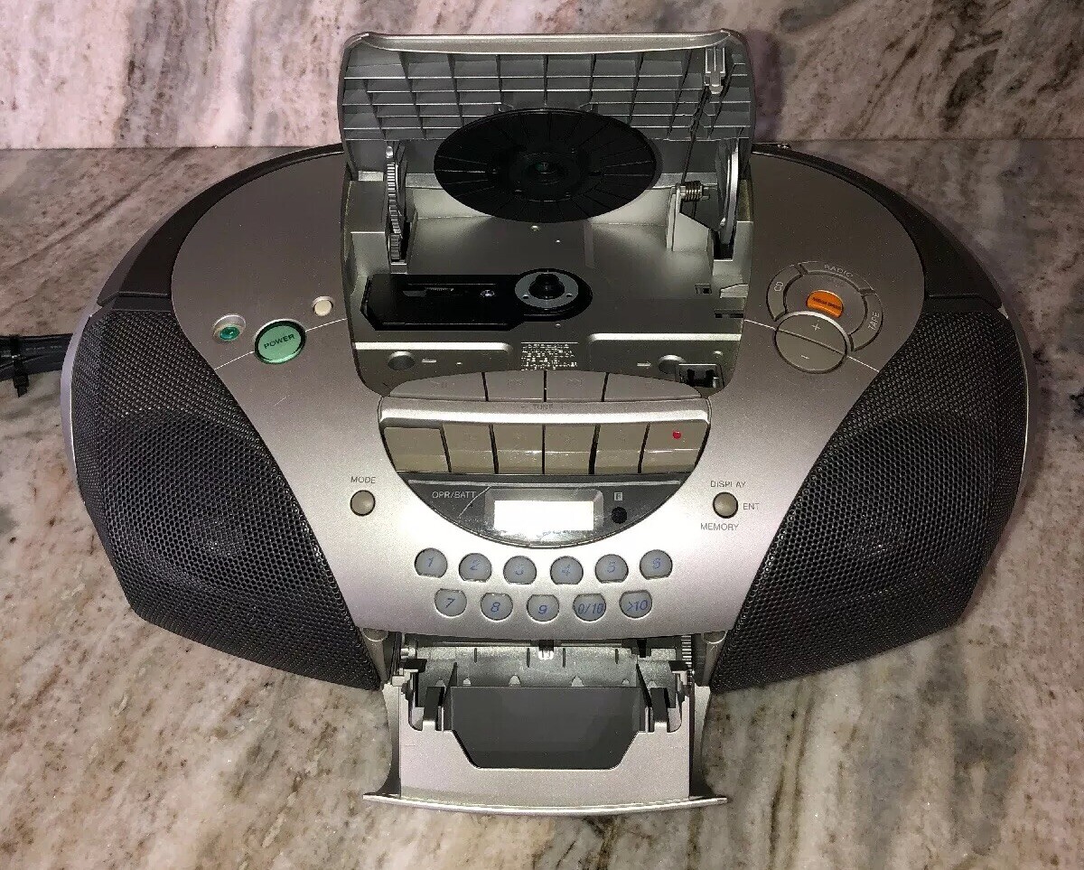 Sony CFD-S300 CD CD-R/RW AM/FM Cassette Player Recorder Boombox - Fully ...