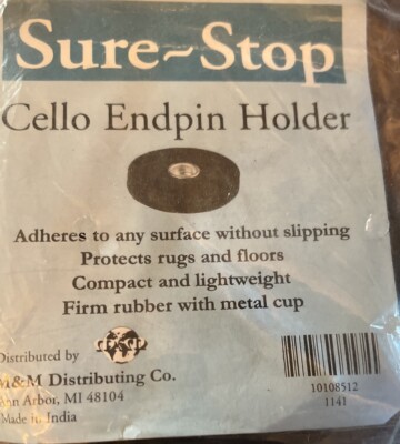 Sure-Stop Cello Endpin Stop Stopper With Metal Eye, Holder Anchor ...