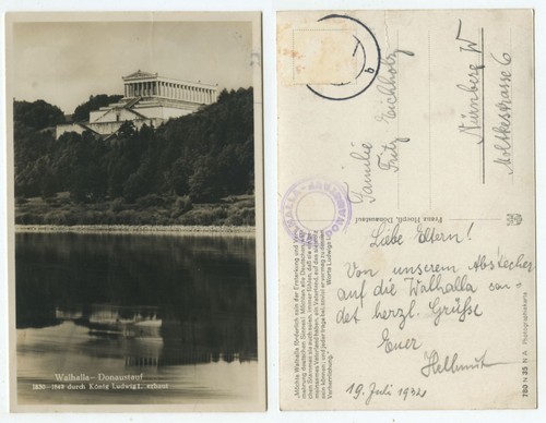 37282 - Valhalla - Danube baptism - real photo - postcard, expired 19.7 ...