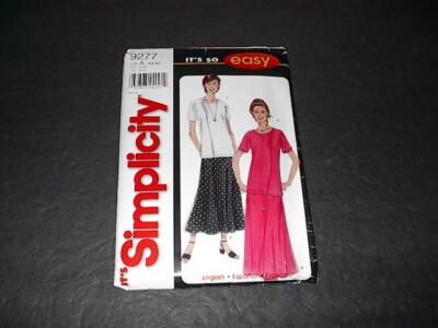 Simplicity Pattern 9277 Misses' Top and Skirt in Two Great Styles XS ...