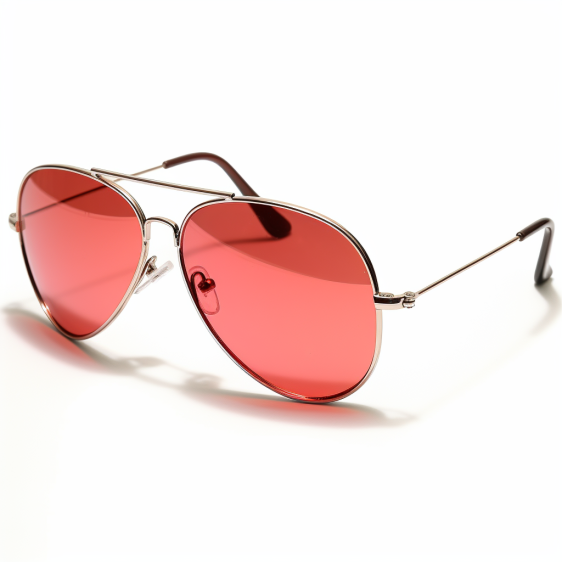 RED LENS AVIATOR STYLE MEN WOMEN SUNGLASSES SILVER METAL FRAME SHADES ...