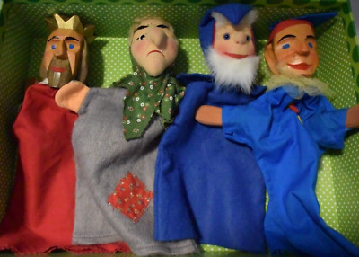 German Wood & Fabric Hand Puppets Lotte Sievers & Kersa Lot of 4 ...