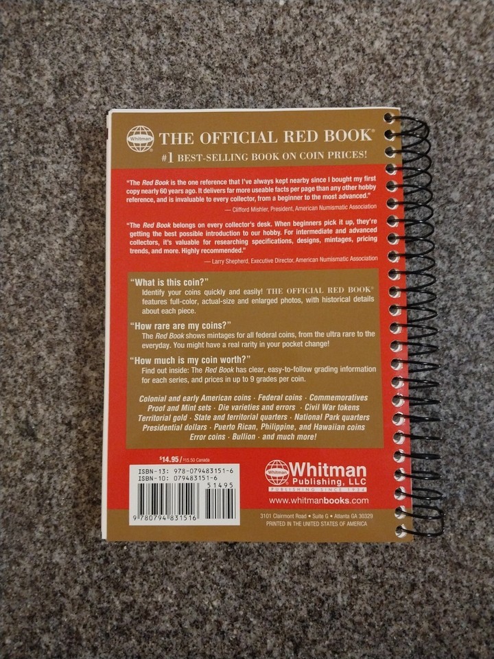 2011 Whitman United States Coins Red Book GUIDEBOOK SPIRAL EDITION 64th ...