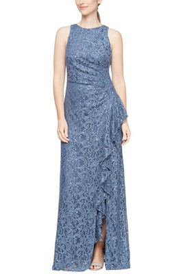 Alex Evenings Women's Long Mother of The Bride Dress Wedgewood | eBay