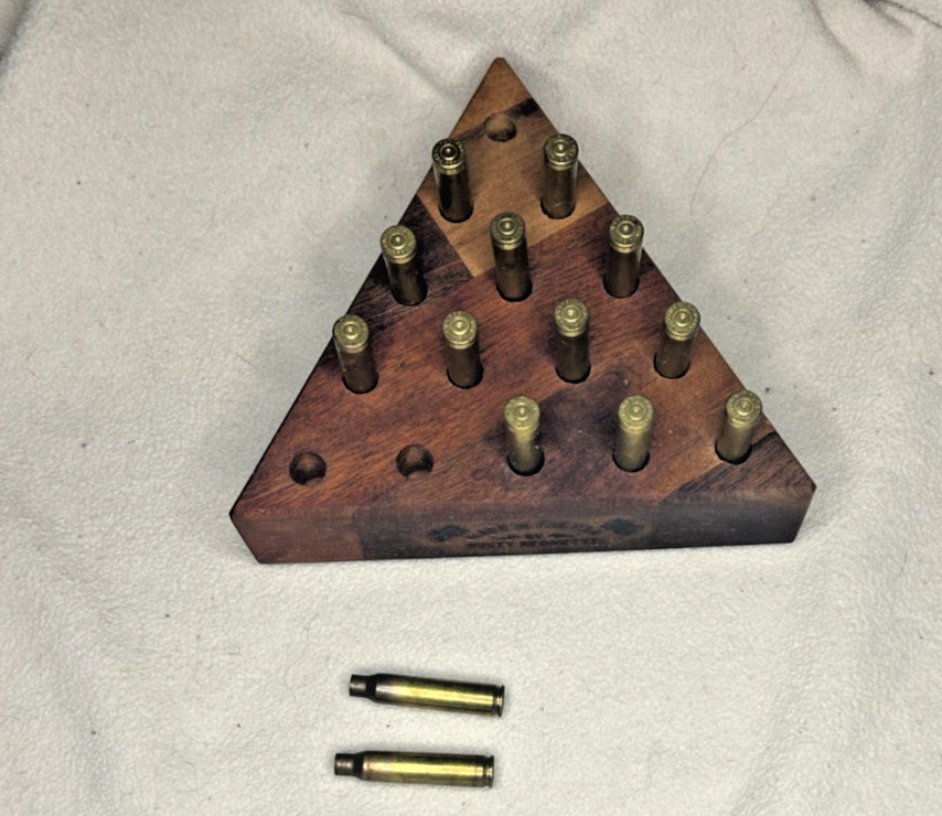 Bullet Casing Cracker Barrel Style Jump Peg Game 5.56/.223 Brass Rusty ...