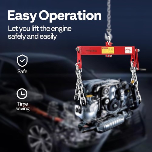 VIVOHOME Heavy Duty Steel 5000 LBS Engine Hoist Load Leveler Shop Crane ...