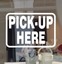 PICK UP HERE SIGN DECAL BUSINESS VINYL STICKER RETAIL RESTAURANT ...