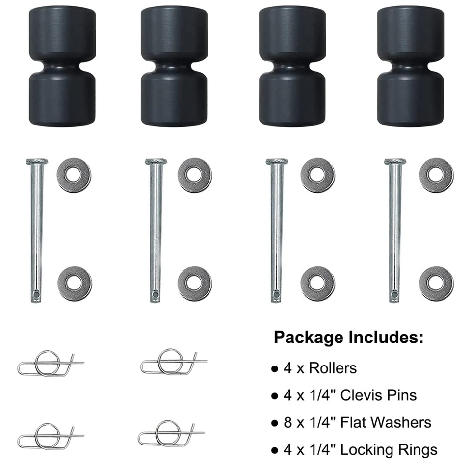 4X For GL1 GMNR925 Trailer Tailgate Lift Assist Rollers Kit Replace ...