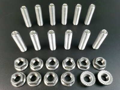 SBC HEADER STUD SET BOLTS STAINLESS STEEL SMALL BLOCK CHEVY 283 327 350 ...