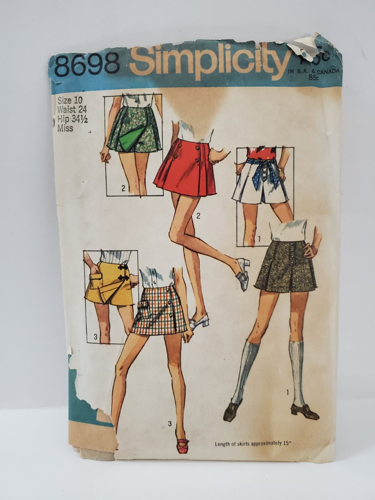 Simplicity 8698 Size 10 Waist 24 Inches Cut and Complete 1970 | eBay