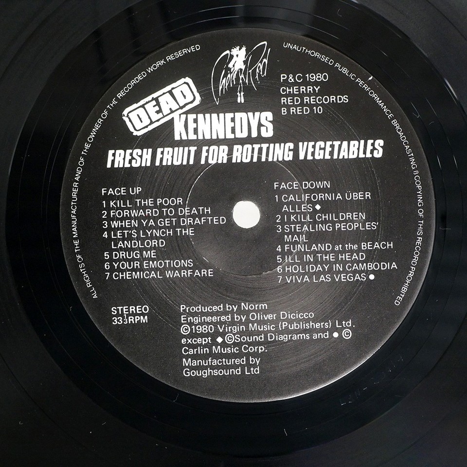 DEAD KENNEDYS FRESH FRUIT FOR ROTTING VEGETABLES CHERRY RED BRED10 UK ...