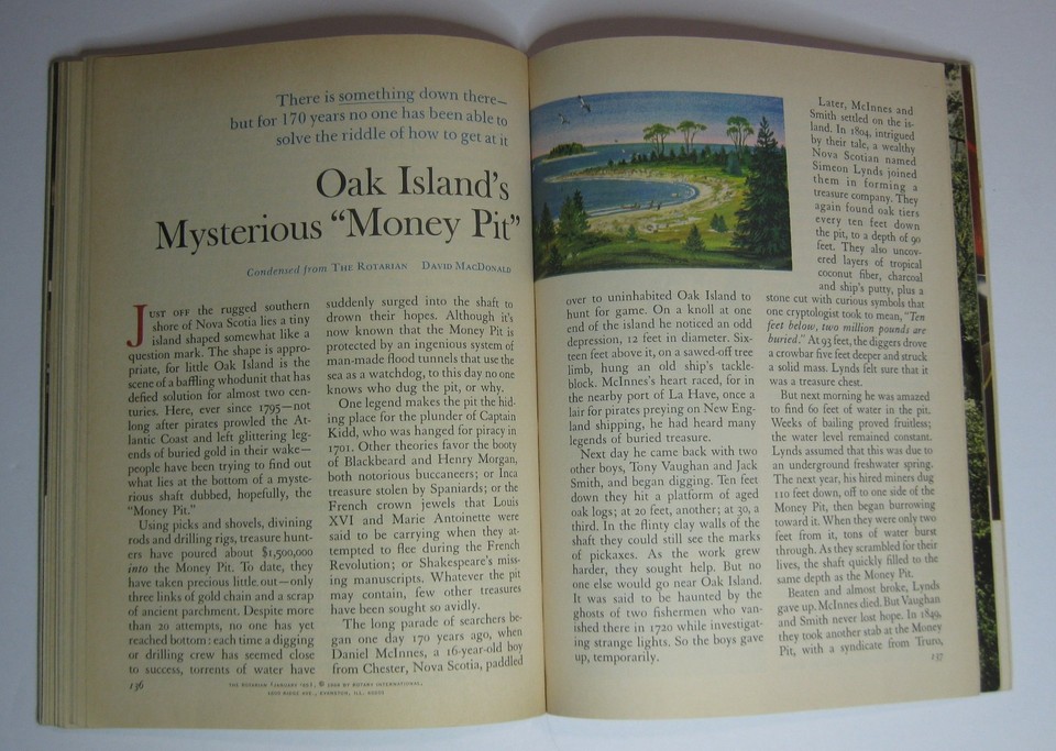 Reader’s Digest January 1965 Curse of Oak Island Money Pit issue | eBay