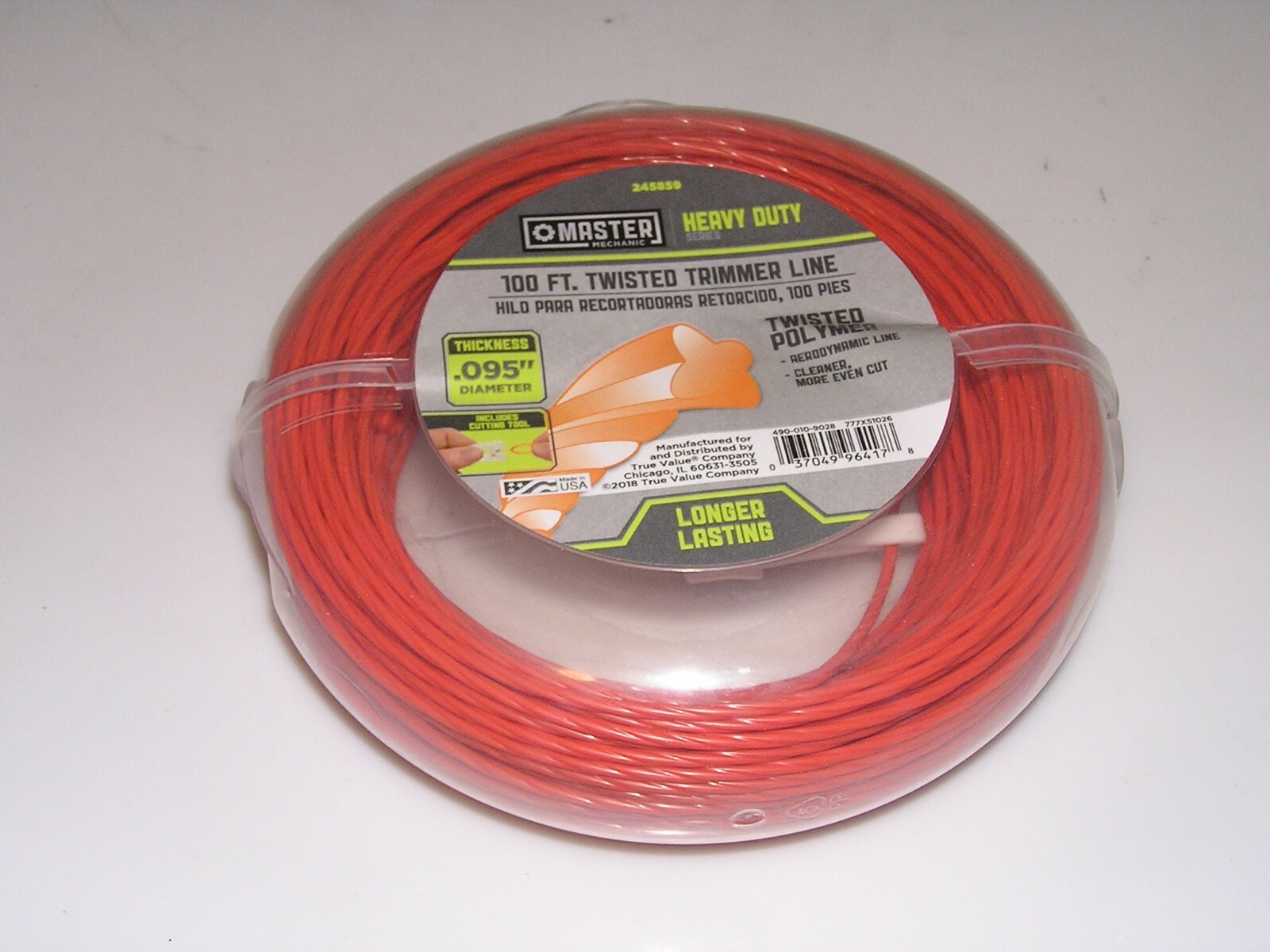 Twisted Trimmer Line, Orange, 100-Ft. x .095 Dia. 490-010-9028 245859 ...