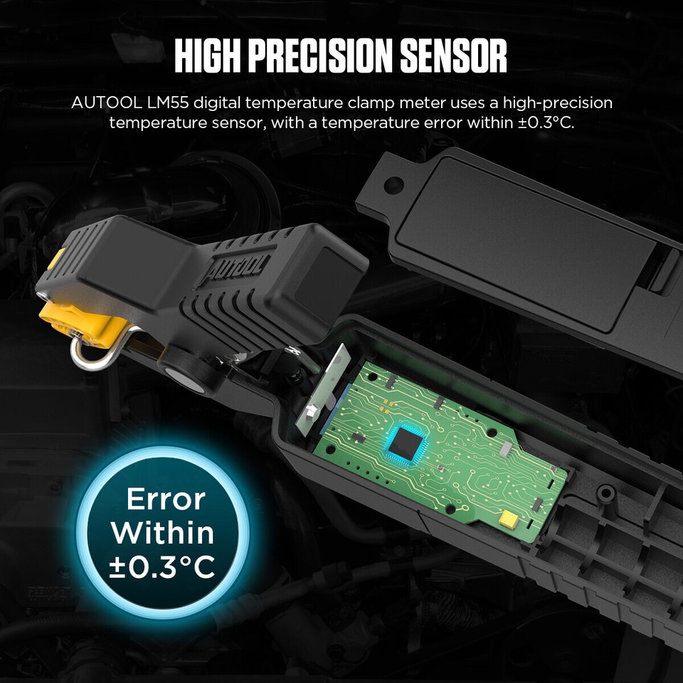 HVAC Thermometer Pipe Clamp Temperature Digital Temperature Probe -4 ...