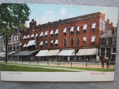 Antique Park Hotel, Warren, Ohio Postcard 1909 | eBay