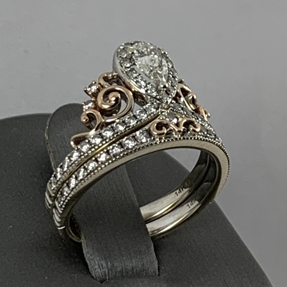 Diamond Bridal Set - Enchanted Disney Fine Jewelry Collection 7/8 Ct.T ...