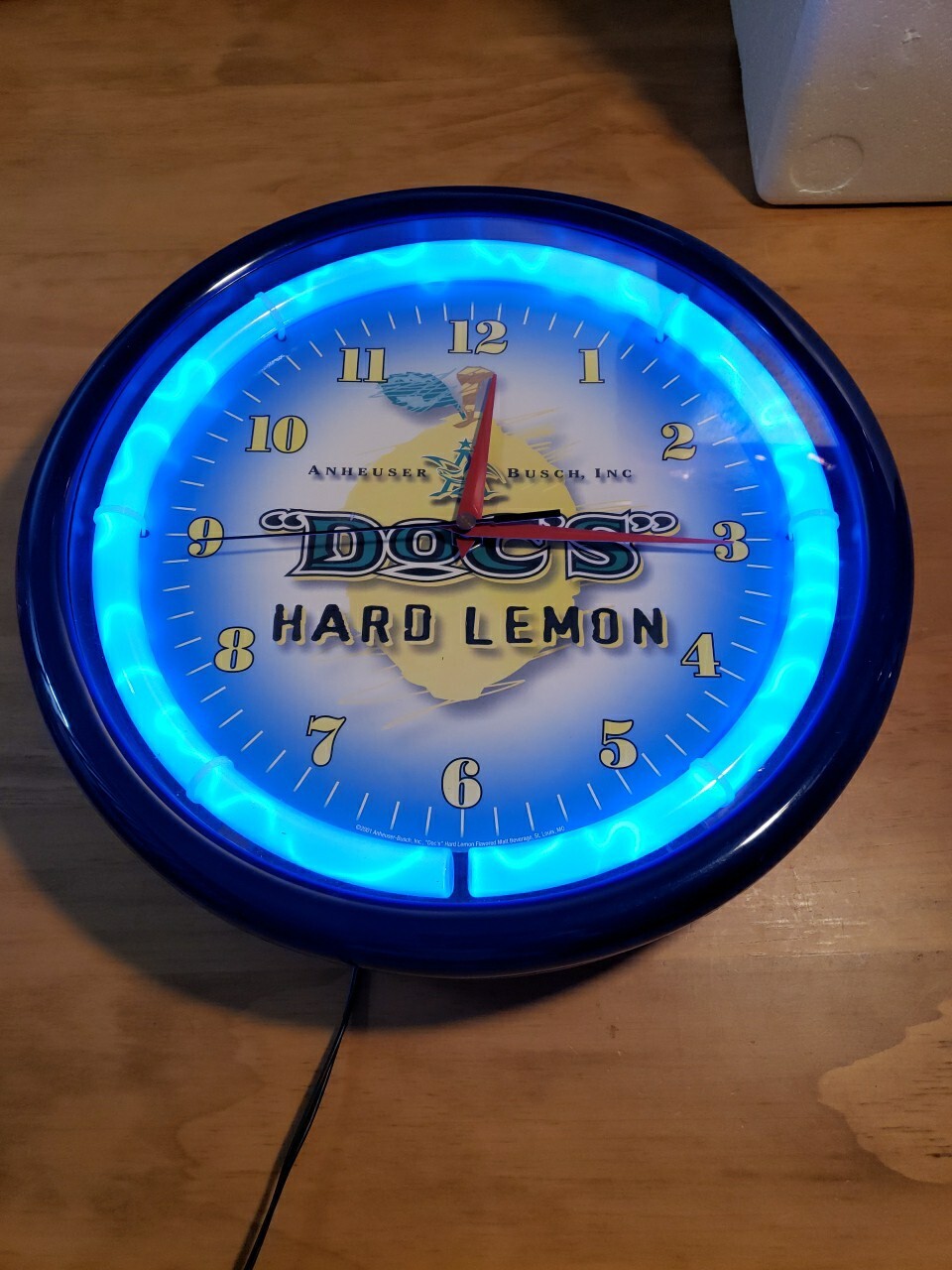 Doc’s Hard Lemon, Anheuser Busch- Plasma Neon Clock, Works E-1 | eBay