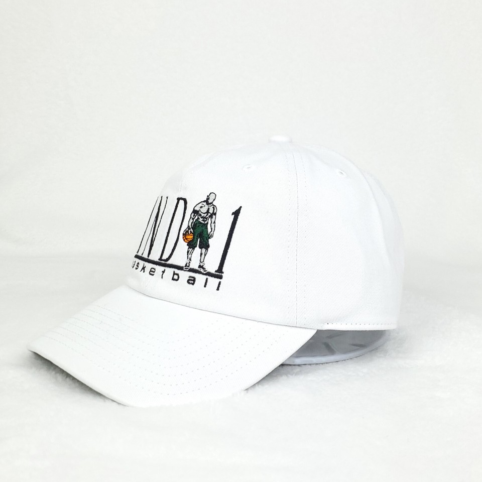 AND1 Mitchell & Ness Dad Hat Cap Embroidery Logo Back Panel Logo White ...