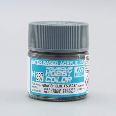 Mr Hobby (Gunze) H337 Aqueous Semi-Gloss Greyish Blue FS35237 Acrylic ...