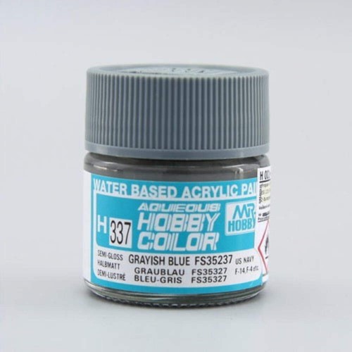 Mr Hobby (Gunze) H337 Aqueous Semi-Gloss Greyish Blue FS35237 Acrylic ...