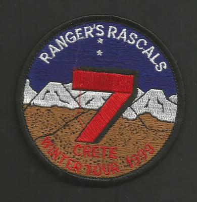 RANGERS RASCALS 7 CRETE WINTER TOUR 1999 BSA PATCH 3 " | eBay