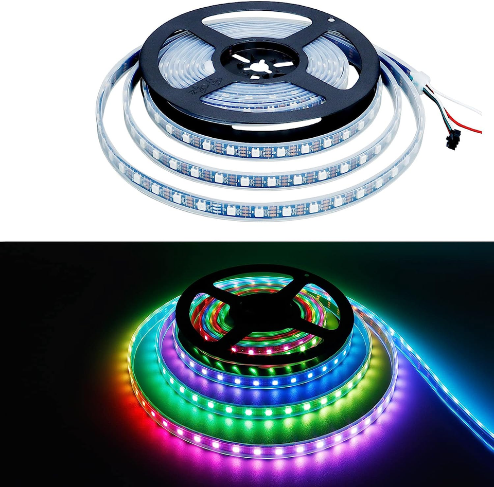 Yunbo Ws2812b Dc 5v Individually Addressable Rgb Led Strip Light 16.4ft ...