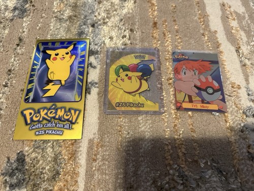 Vintage Lot Of Topps Pokémon Cards Pikachu #25 Misty And Large Card See ...