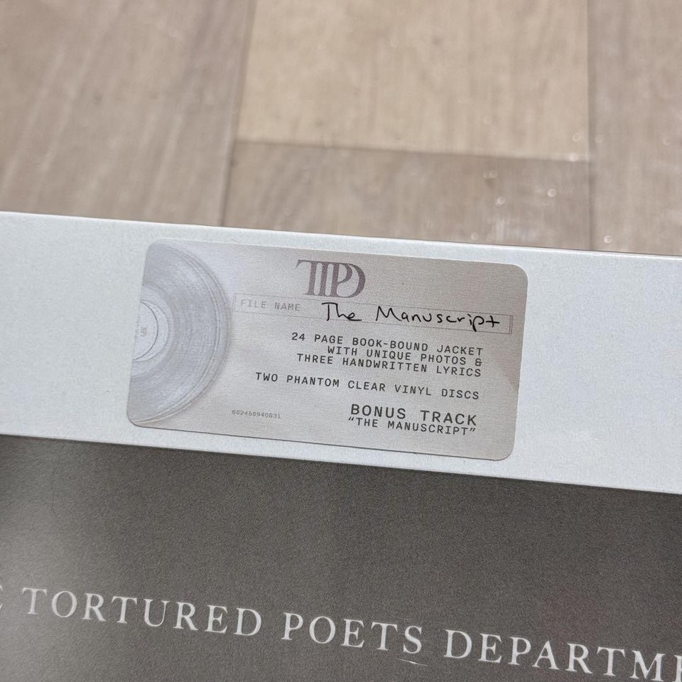 Taylor Swift TTPD Clear vinyl 2LP Record New | eBay