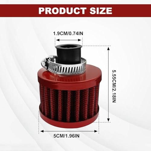 12mm High Flow Crankcase Breather & Air Filter Kit for Universal Cars ...