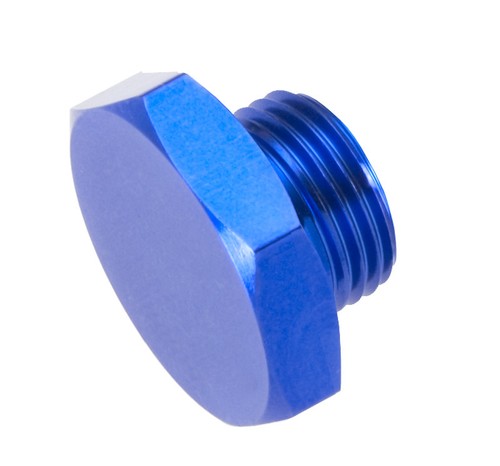 Red Horse -10 AN/JIC straight thread (o-ring) port plug - blue 814-10-1 ...