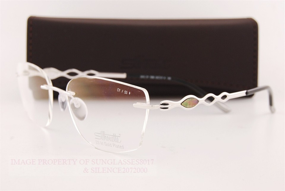 New Silhouette Eyeglass Frames Charming Diva 5512 CY 7000 Silver23kt ...