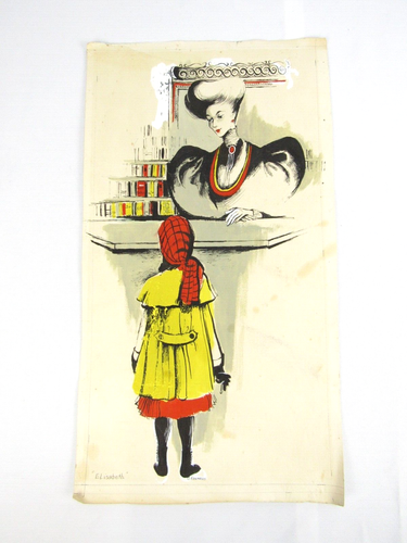 Hand Painted Artwork by C. Edwards Titled "Elisabeth" Vintage Victorian ...