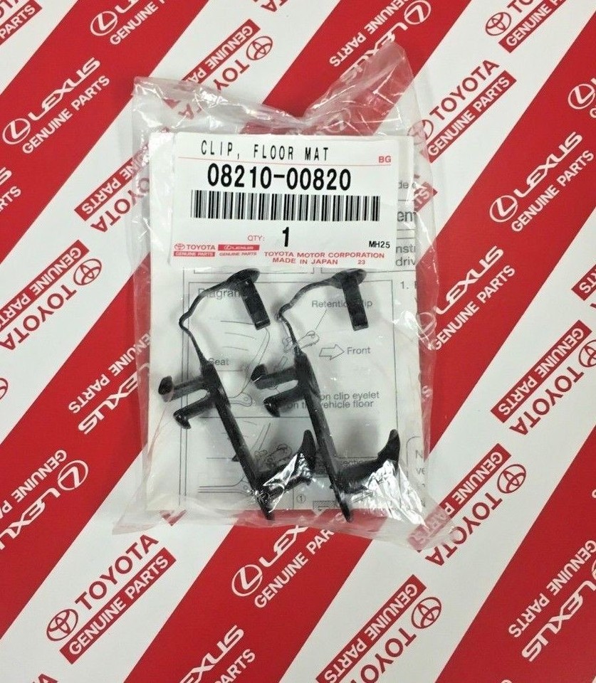 GENUINE TOYOTA FLOOR MAT CLIPS RETENTION HOLD DOWN CLIP HOLDERS OEM ...