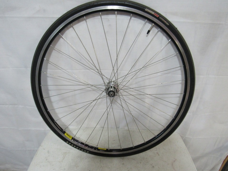 Campagnolo Record Hubs Laced to Mavic Open Pro Rims w/Newer Bontrager ...